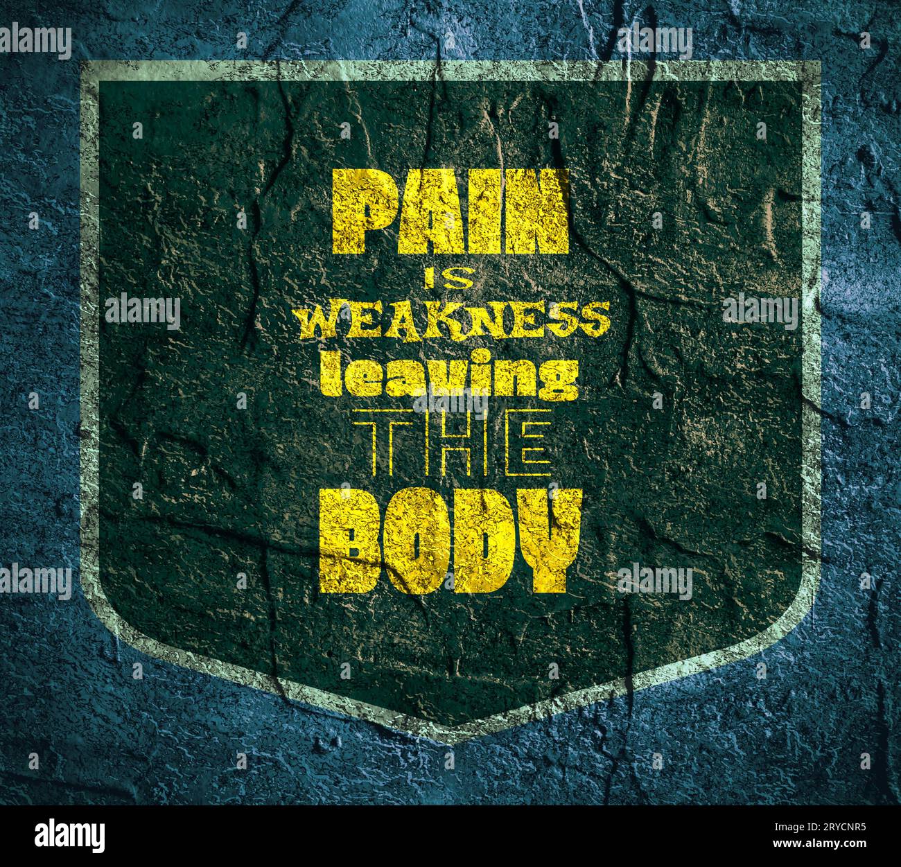 Pain is weakness leaving the body. Gym, Fitness Motivation Quote Stock ...