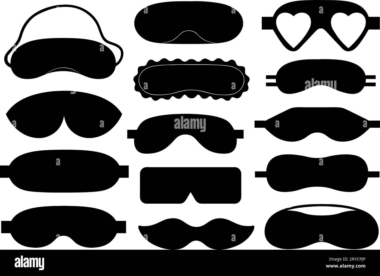 Set masks Black and White Stock Photos & Images - Alamy