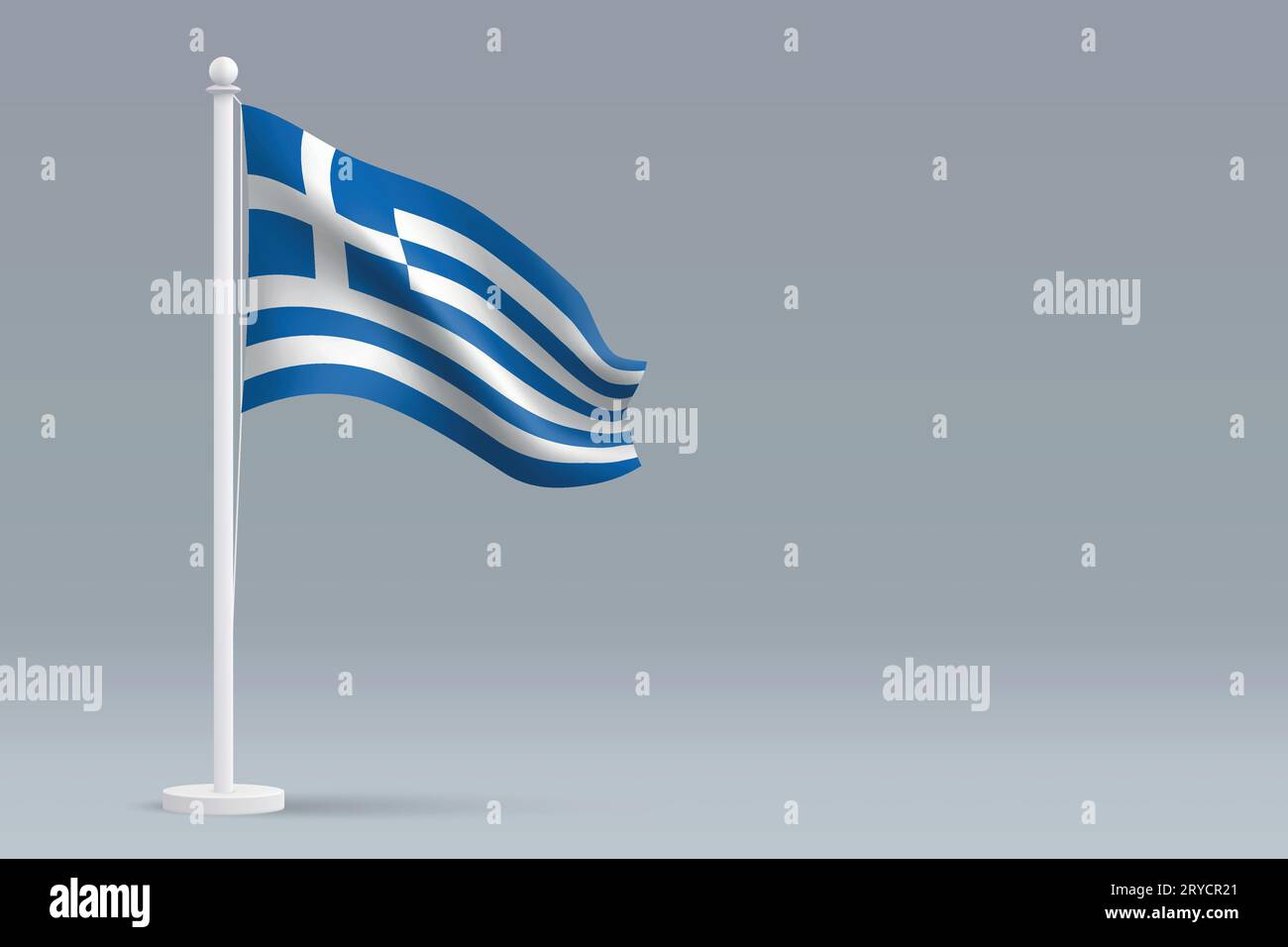 3d realistic flag greece Stock Vector Images - Alamy