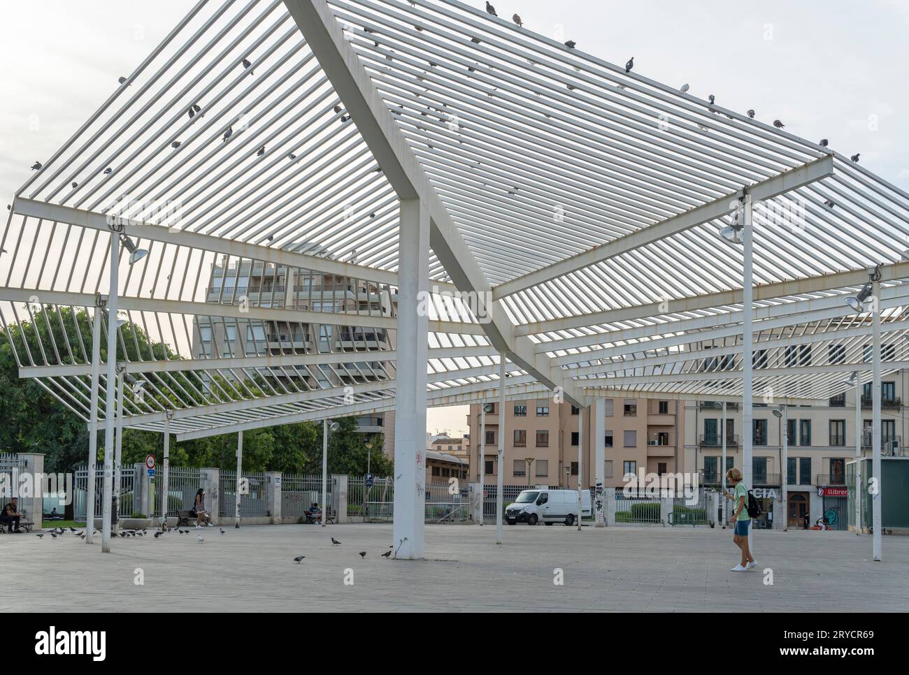 Palma de Mallorca, Spain; september 11 2023: Intermodal bus and train ...