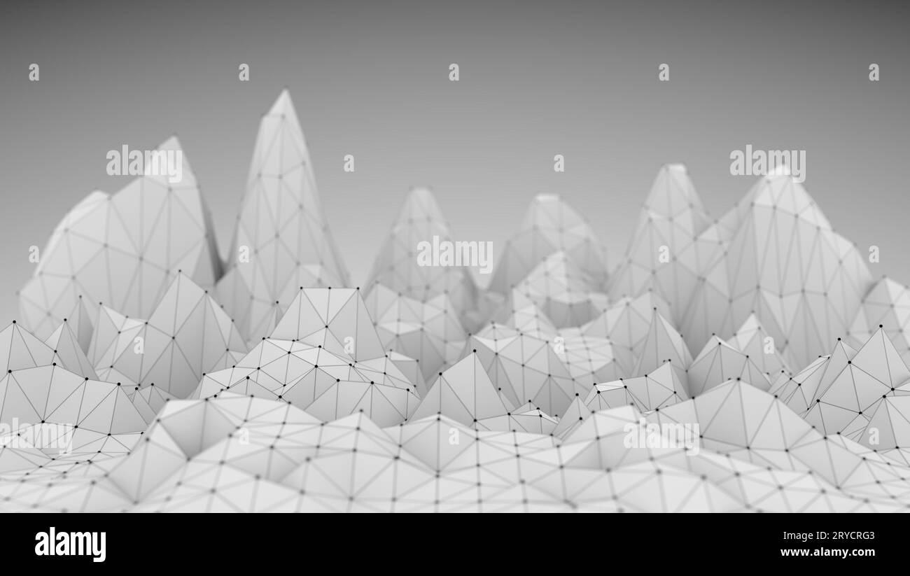 Polygonal Mosaic Background. Low poly mountains landscape Stock Photo ...