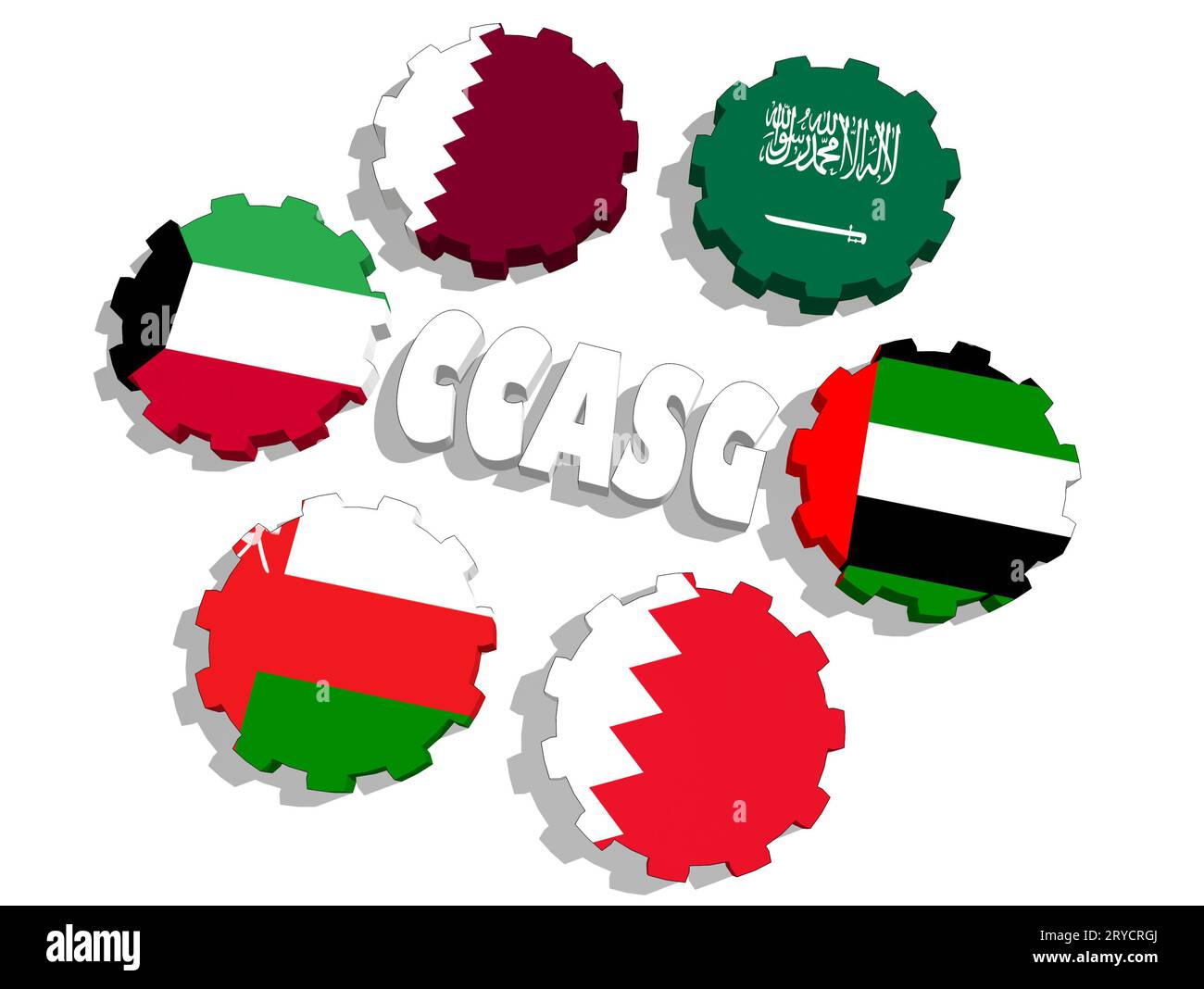 Cooperation Council for the Arab States of the Gulf members Stock Photo ...