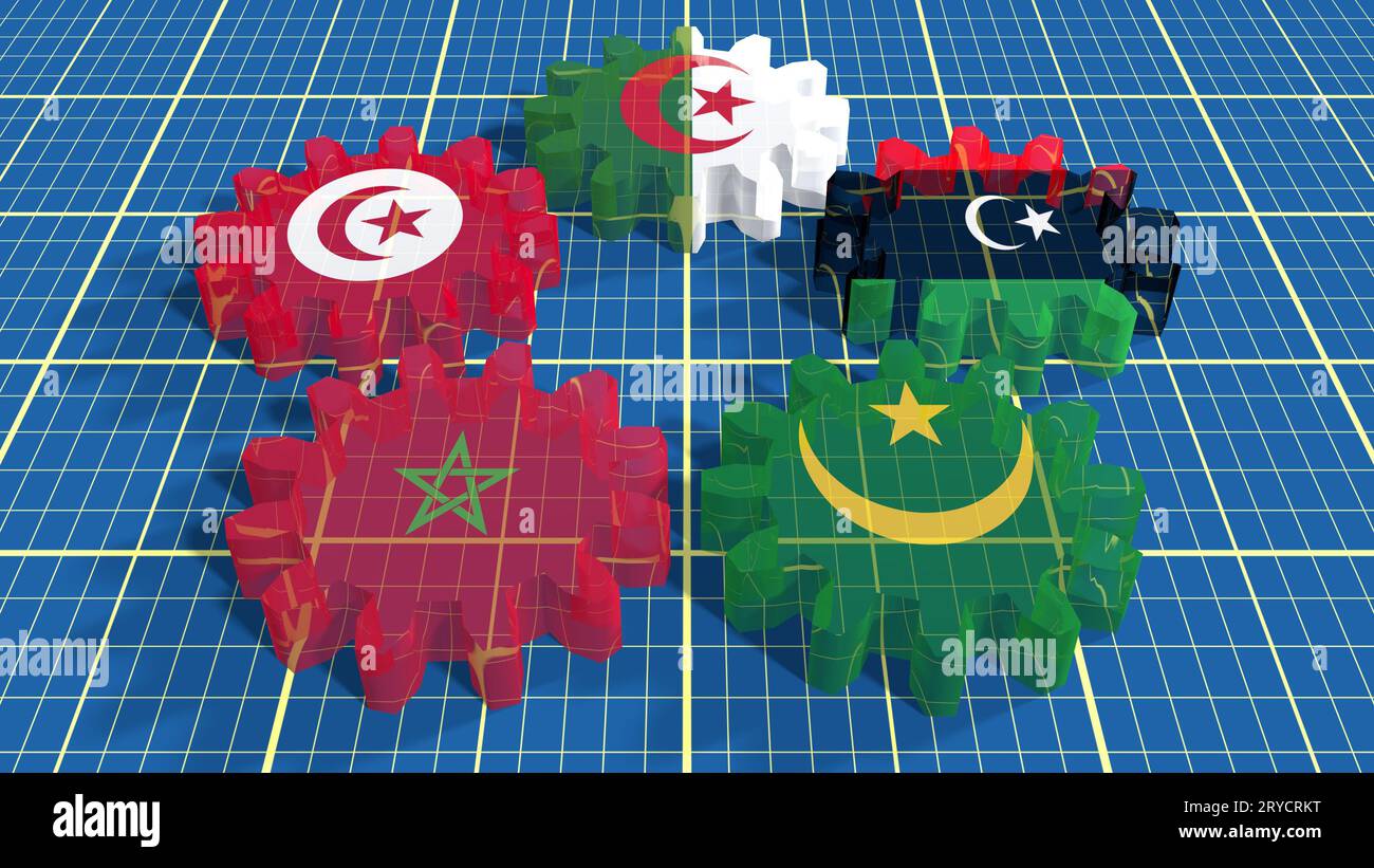 Arab maghreb union flag hi-res stock photography and images - Alamy