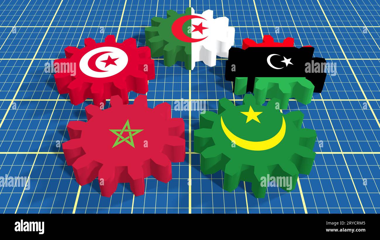 Arab maghreb union flag hi-res stock photography and images - Alamy