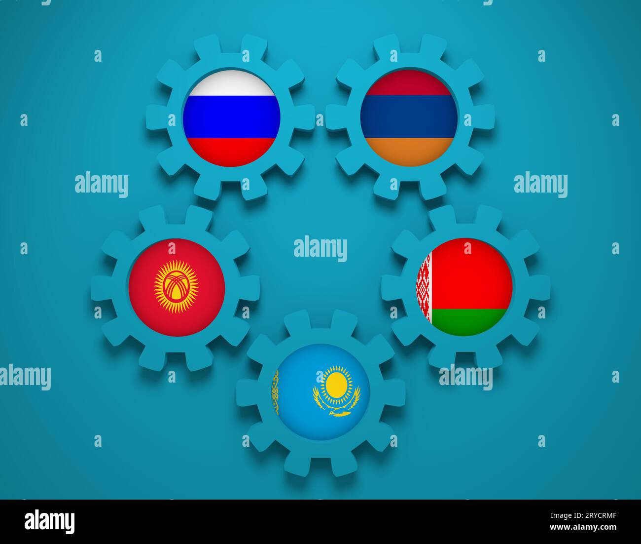 3d flag eurasian economic hi-res stock photography and images - Alamy