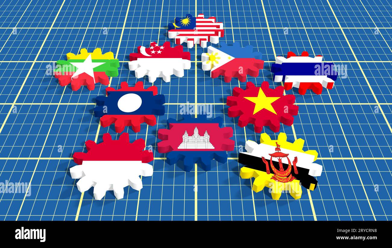 Asean flags hi-res stock photography and images - Alamy