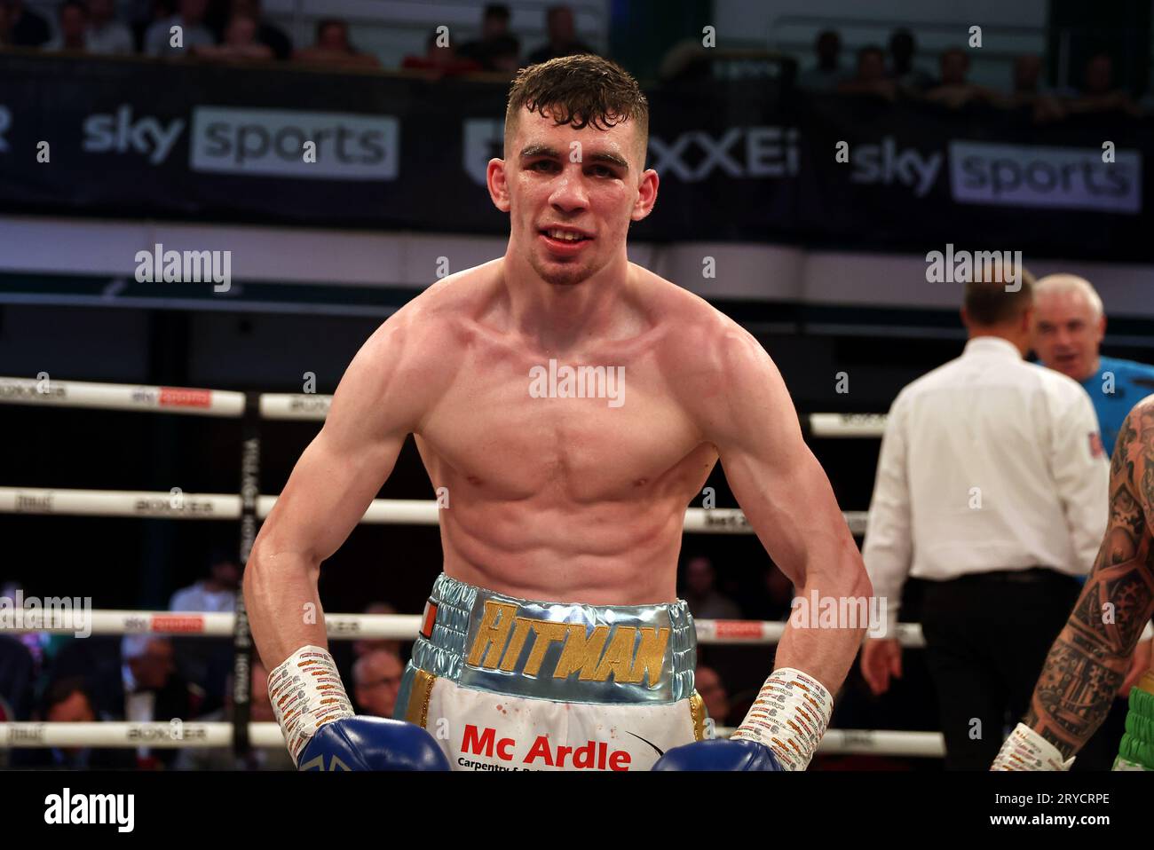 Stephen McKenna celebrates beating Darren Tetley at York Hall, London ...