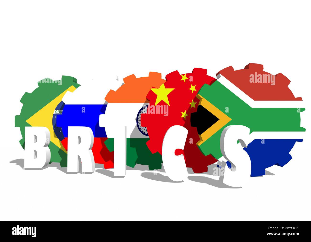 BRICS members national flags Stock Photo - Alamy