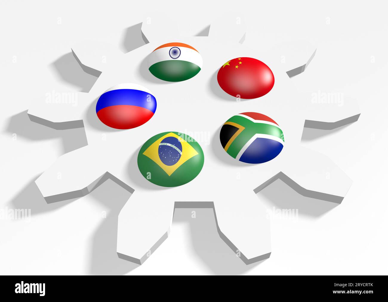 BRICS members national flags Stock Photo - Alamy