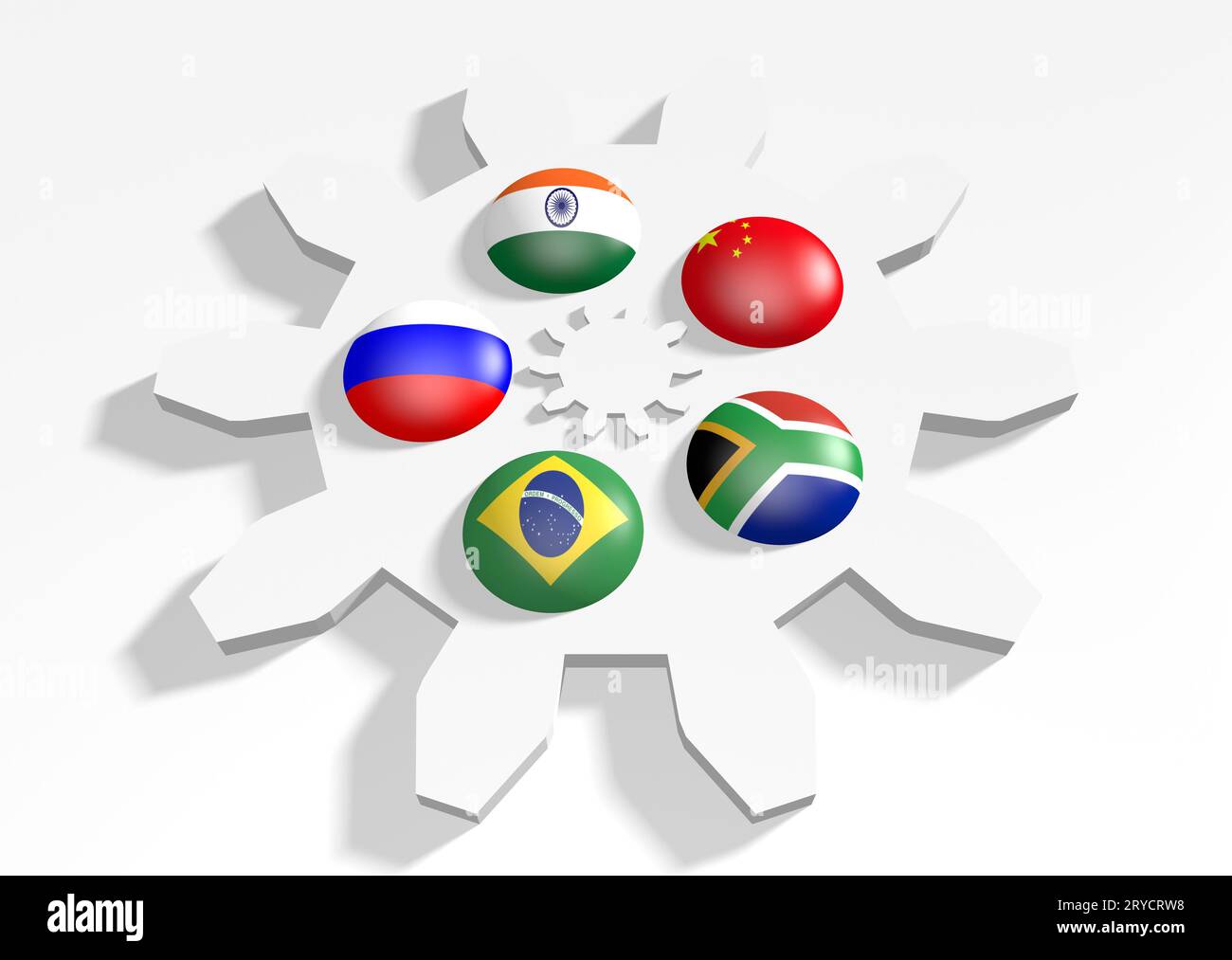 BRICS members national flags Stock Photo - Alamy