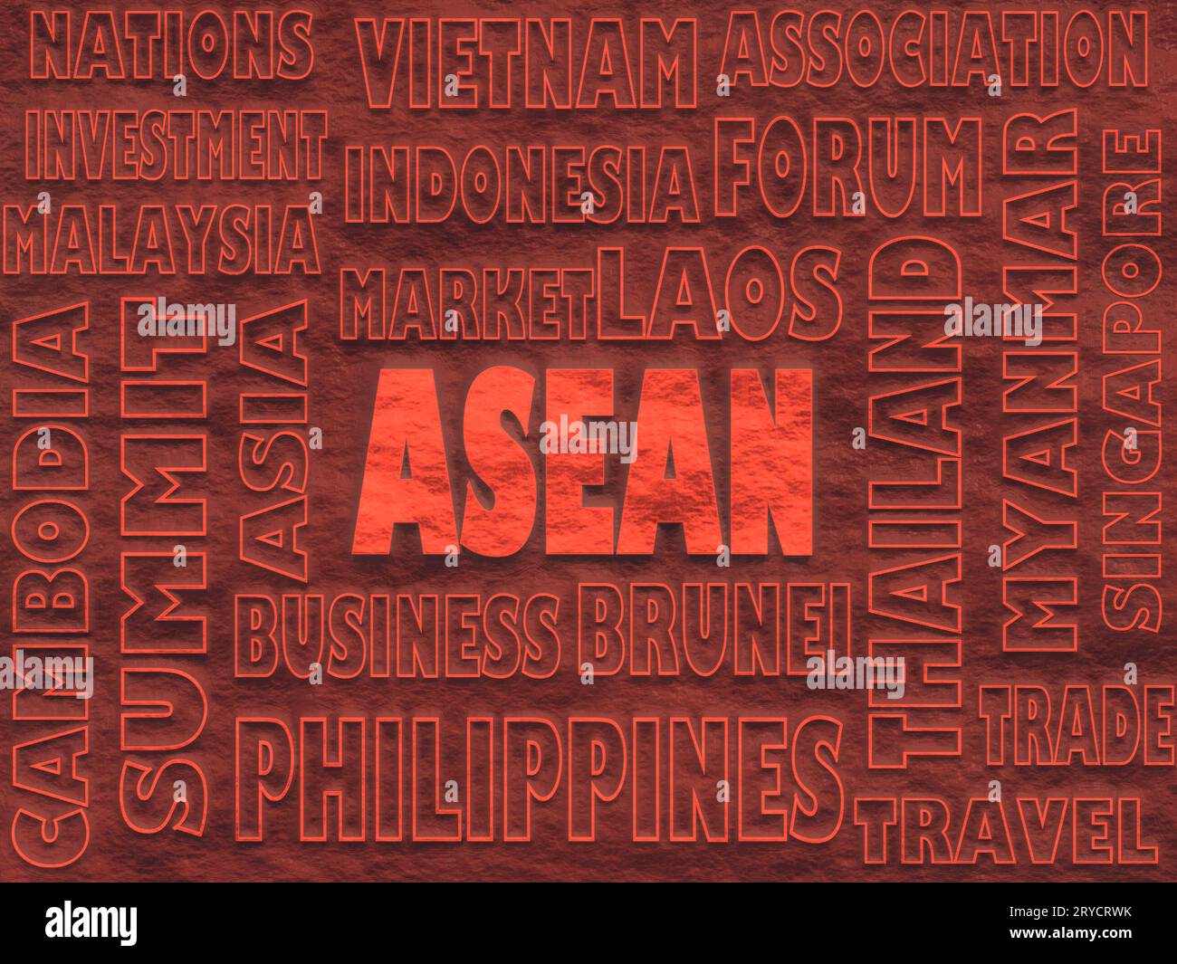 Asean tags cloud Stock Photo - Alamy