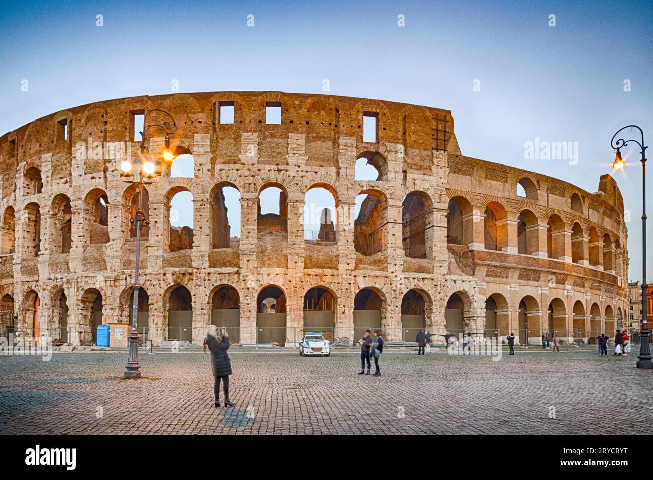Walls and arches of Roman amphitheater Stock Photo - Alamy