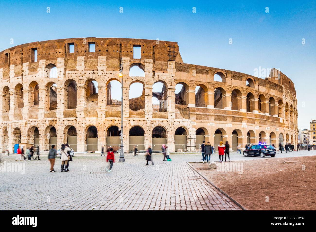 Walls and arches of Roman amphitheater Stock Photo - Alamy