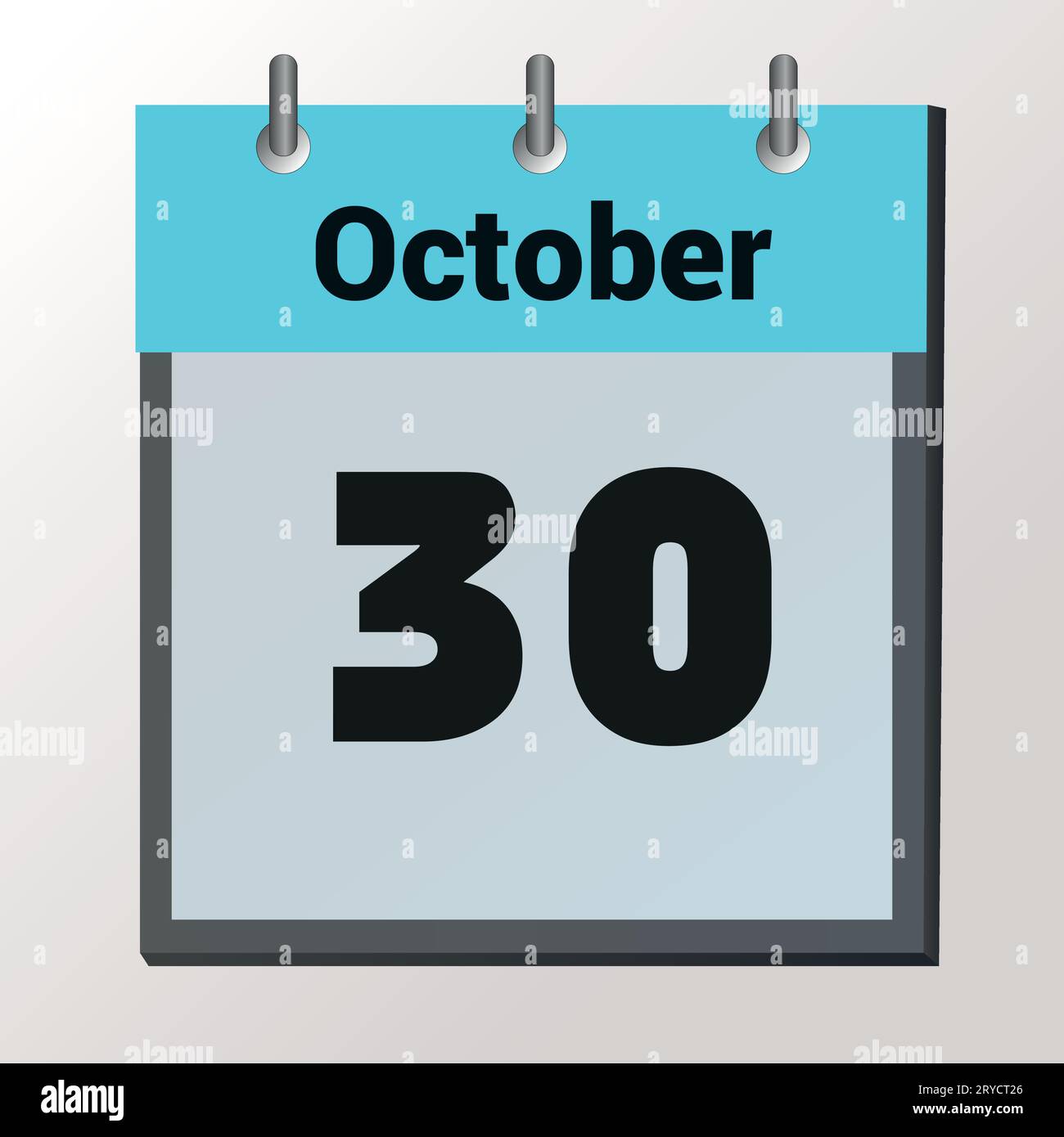 day on the calendar, vector image format, October 30 Stock Vector Image ...