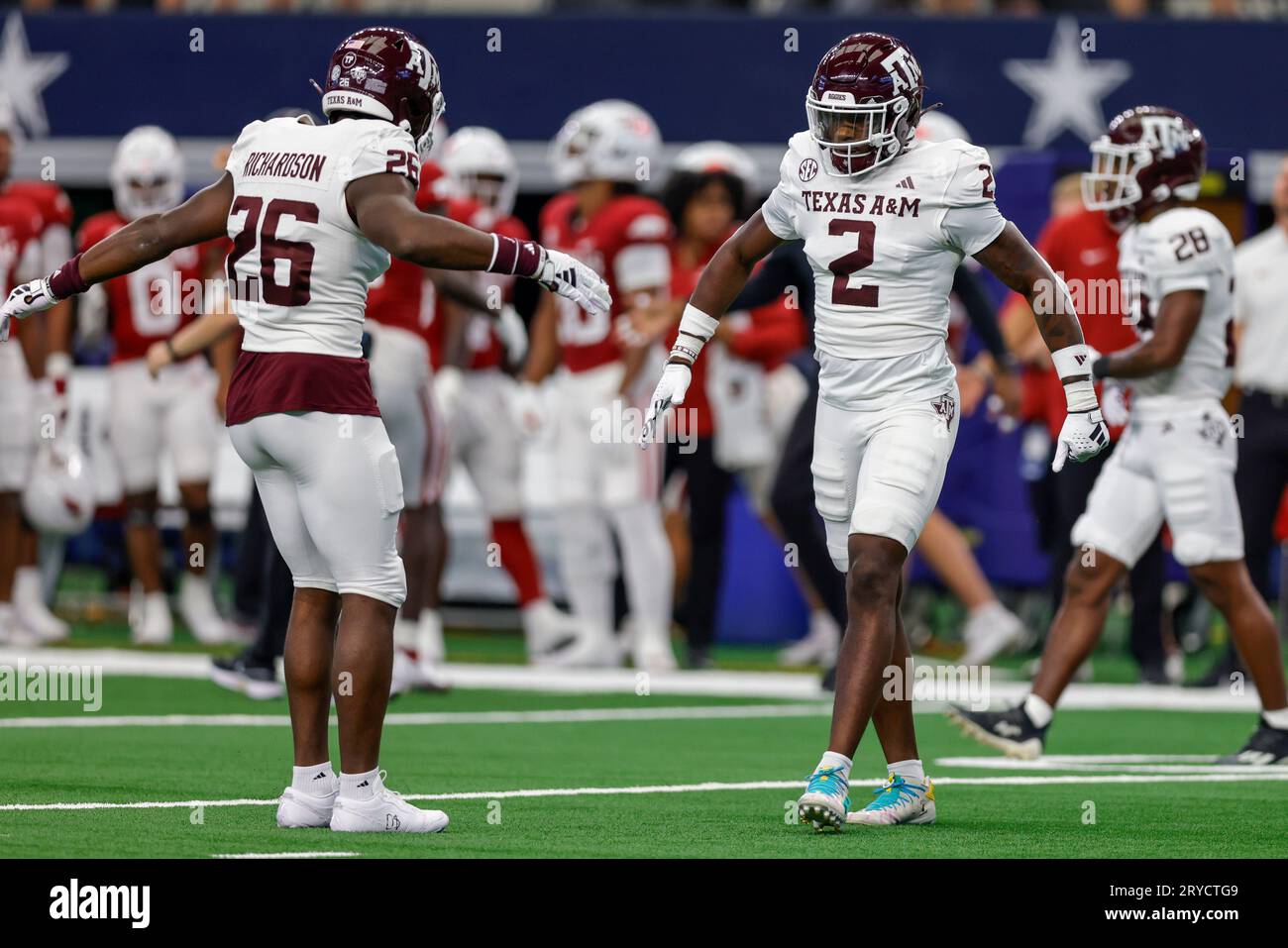 ARLINGTON, TX - SEPTEMBER 30: Texas A&M Aggies defensive back Demani ...