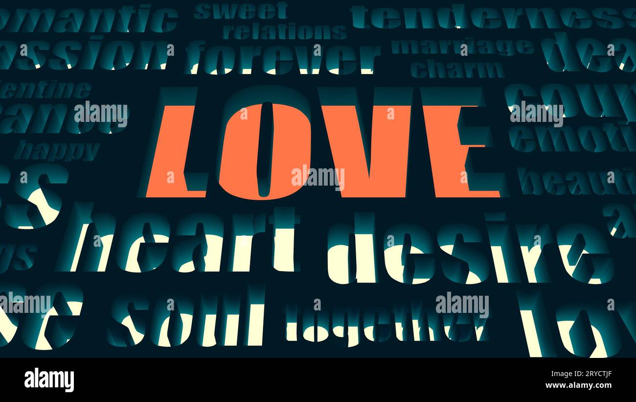 Love theme words cloud Stock Photo - Alamy