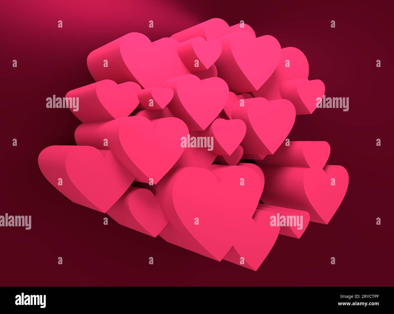 Love relative background. Heart shapes group Stock Photo - Alamy