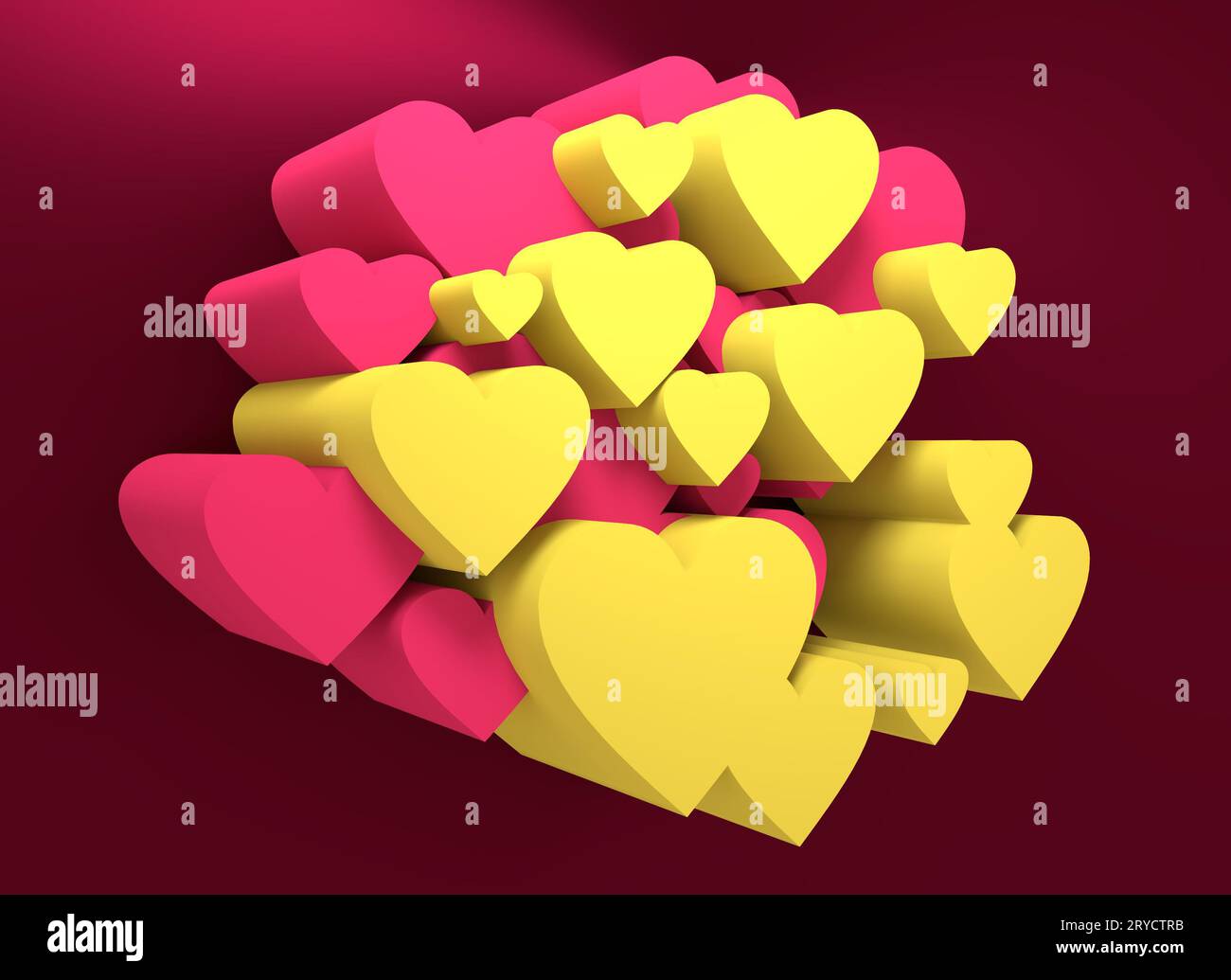 Love relative background. Heart shapes group Stock Photo - Alamy