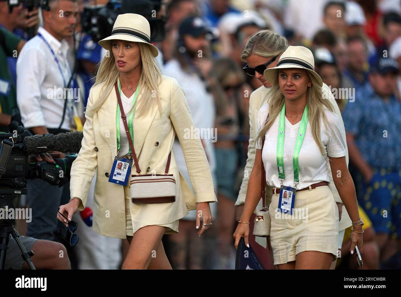 Katherine Gaal partner of Team Europe's Matt Fitzpatrick (right) and ...