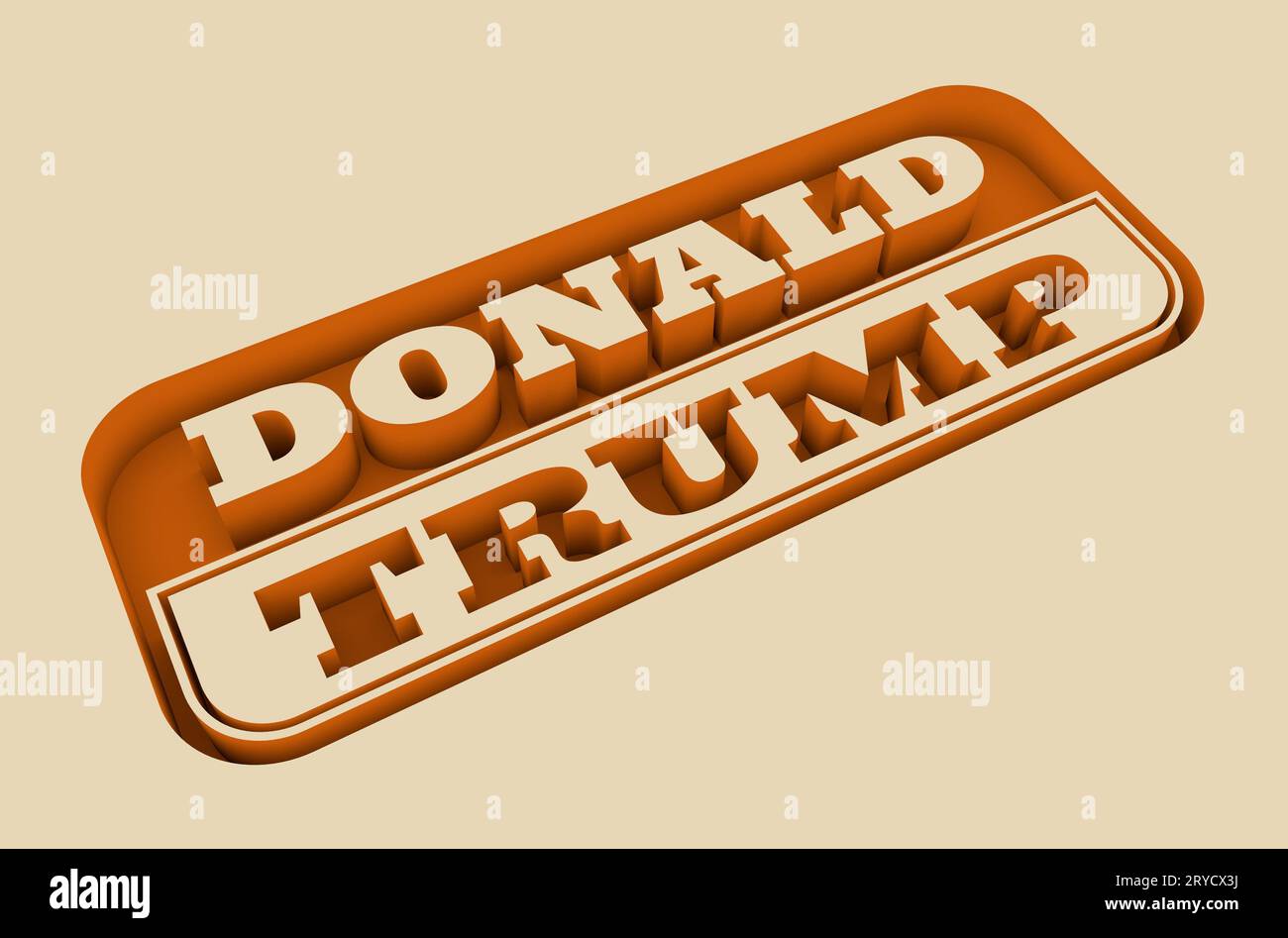 Engraved stamp with Donald Trump text Stock Photo - Alamy