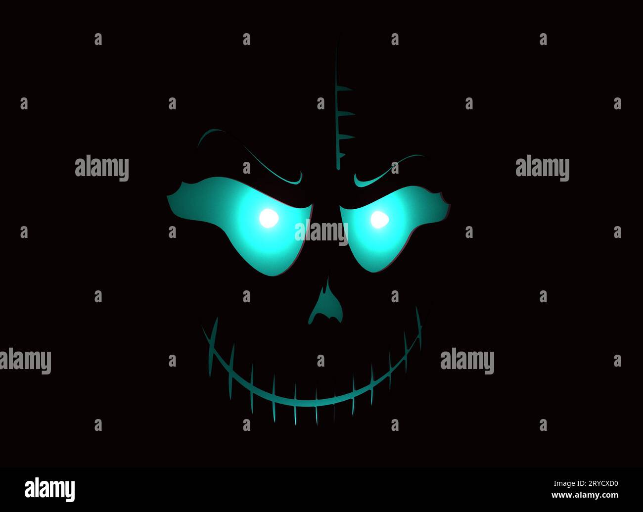 Skull with Evil Laugh Stock Photo - Alamy