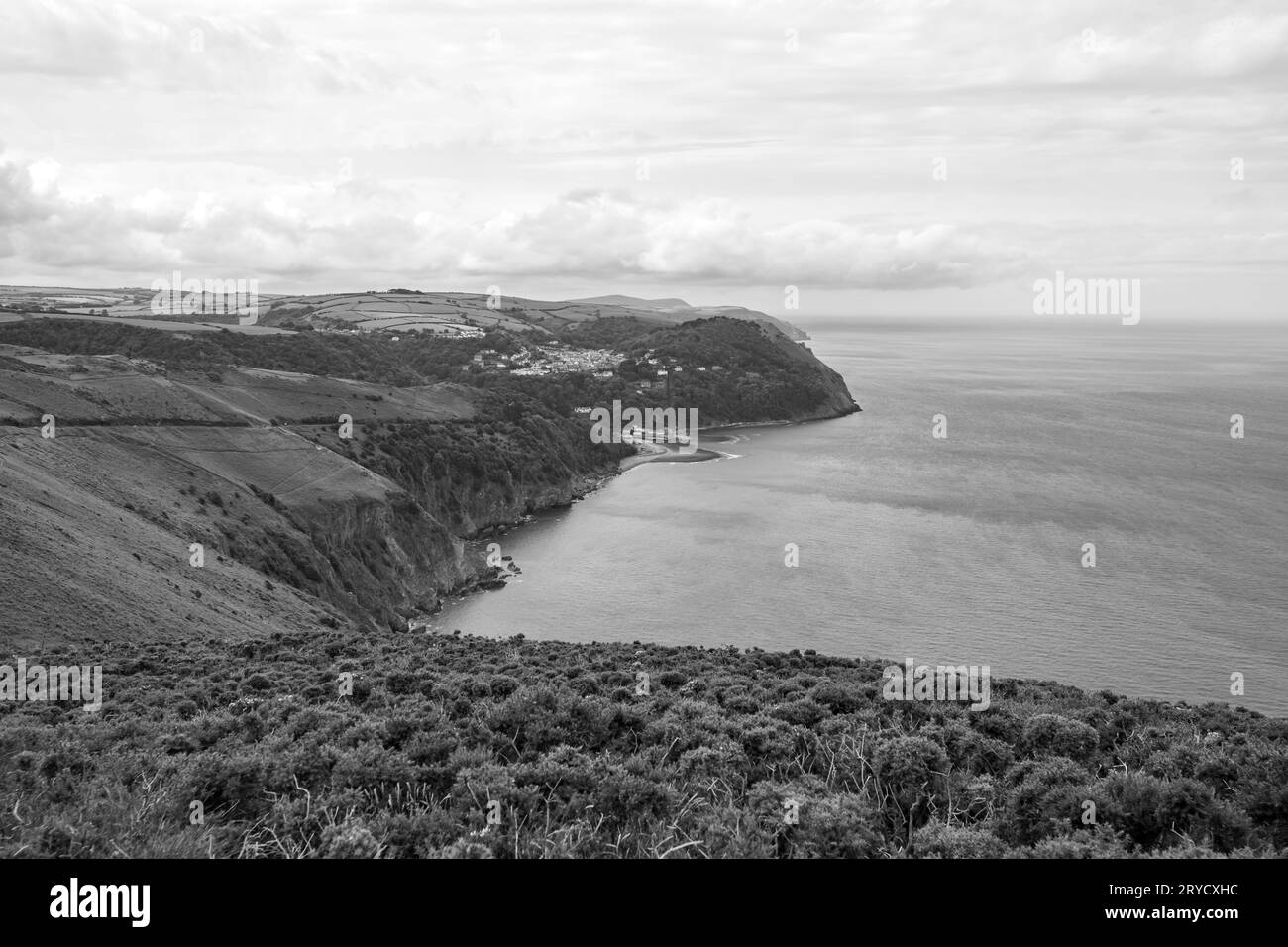 Devon villages Black and White Stock Photos & Images - Alamy