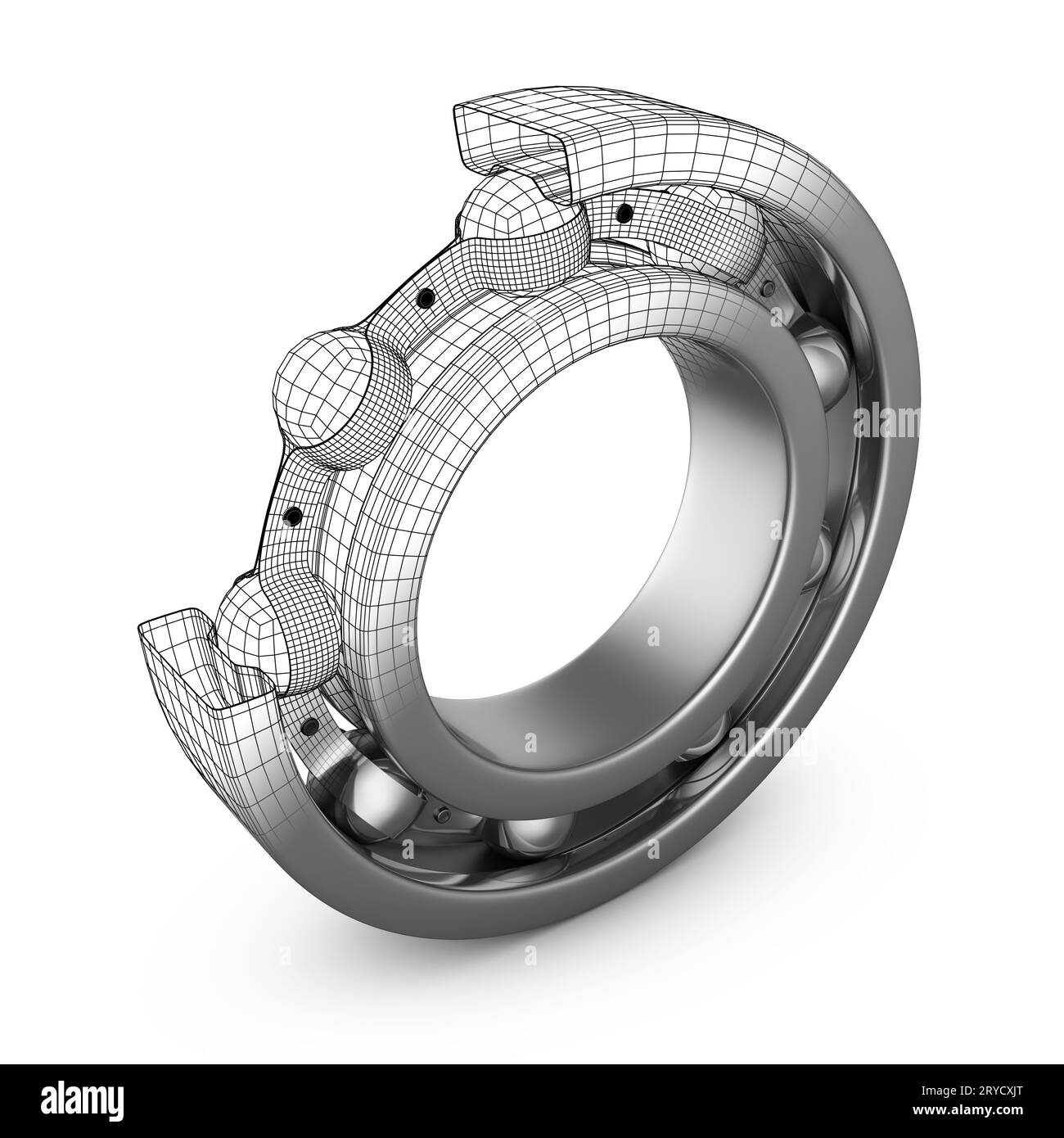 3d render steel ball bearing Cut Out Stock Images & Pictures - Alamy