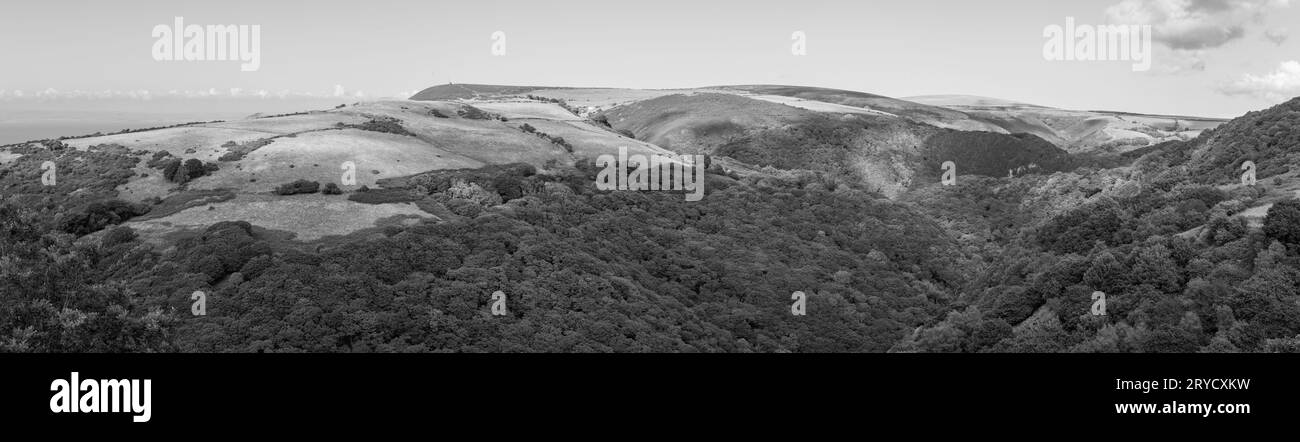Landscape photo of Countisbury Hill and Watersmeet Valley in Exmmor ...