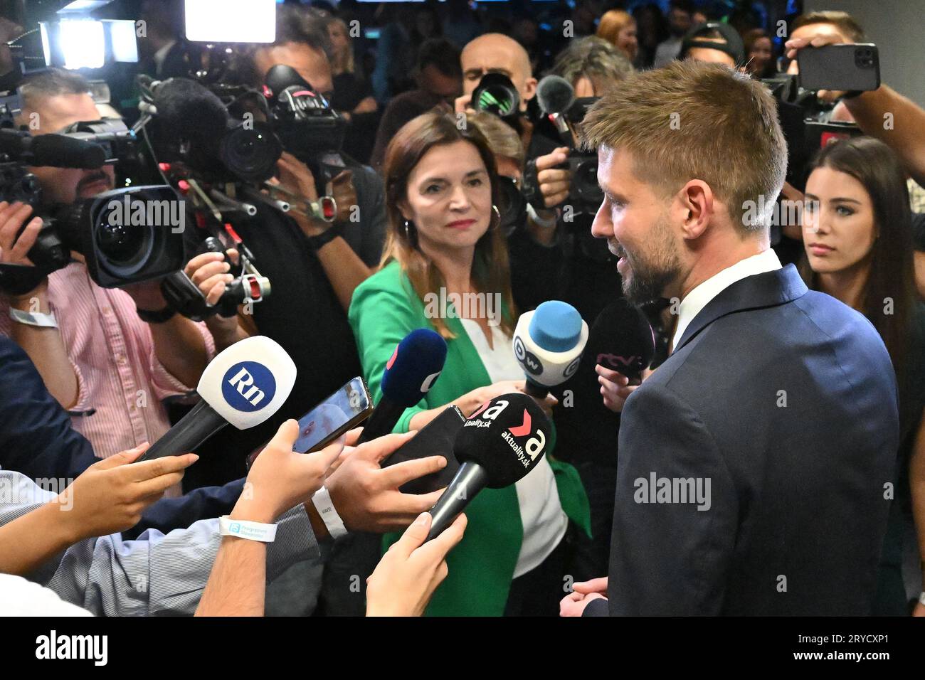 Bratislava, Czech Republic. 30th Sep, 2023. Michal Simecka, chairman of ...