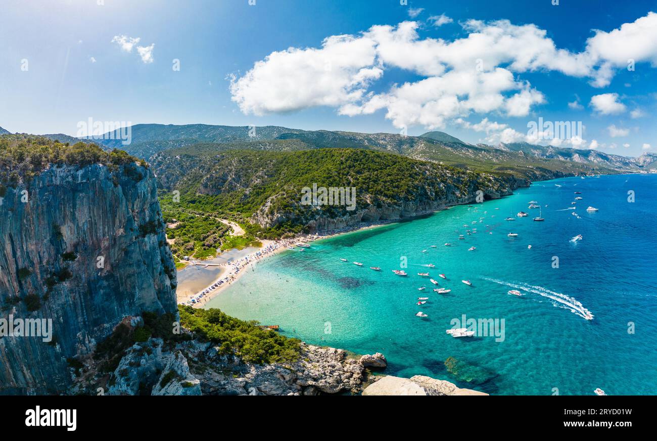 Panoramic view of cala luna beach hi-res stock photography and images ...