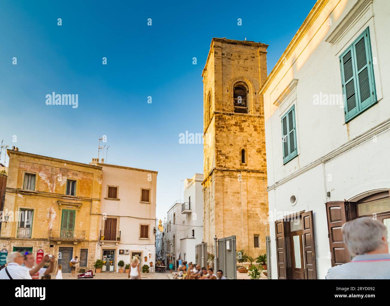 Ancient Apulian village square Stock Photo - Alamy