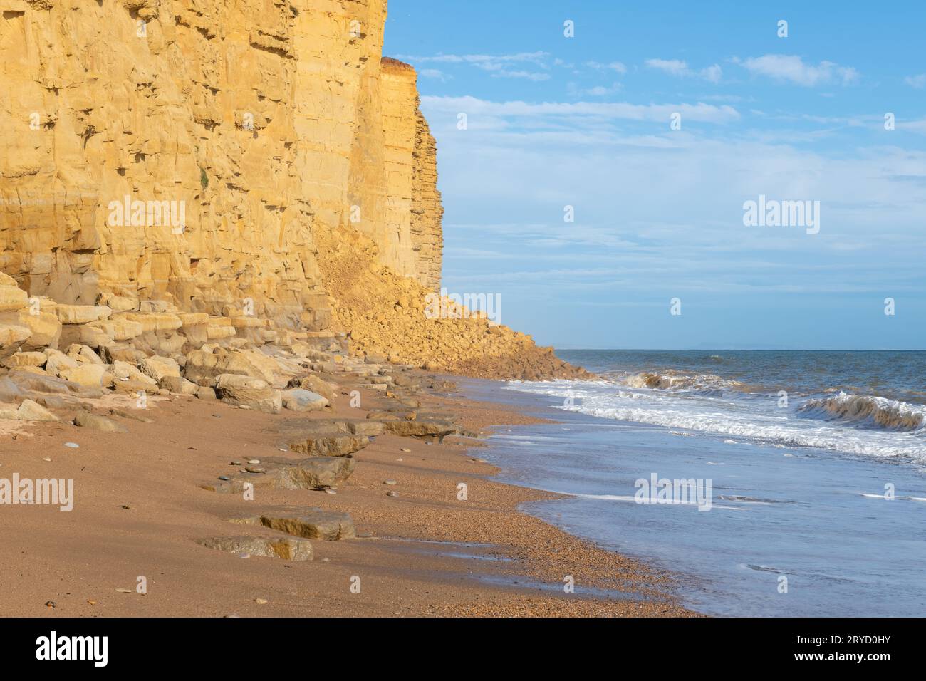 The landslide from August 2023 on the East cliff at West Bay on the ...