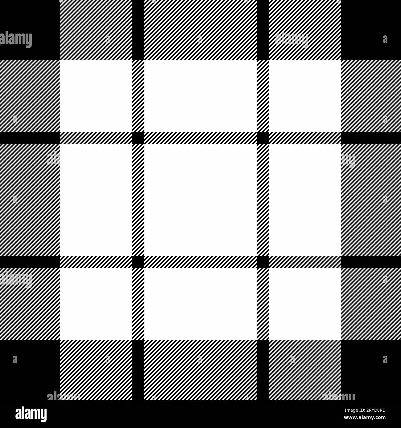 Seamless textile tartan of check vector texture with a plaid fabric background pattern in black ...