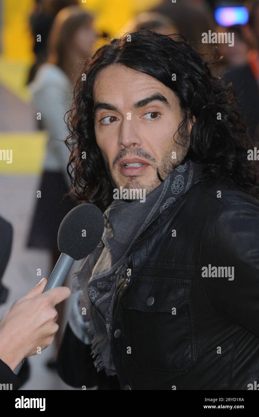 Russell Brand, Despicable Me Premiere, London, UK Stock Photo - Alamy