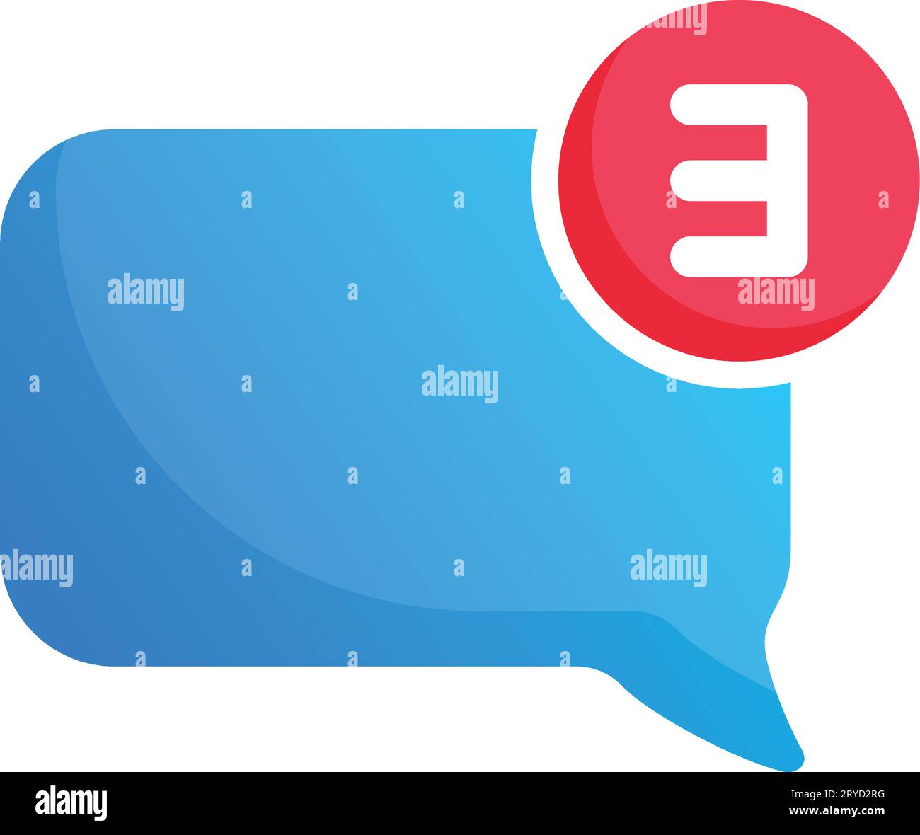 New message icon in flat style. Incoming inbox email vector ...