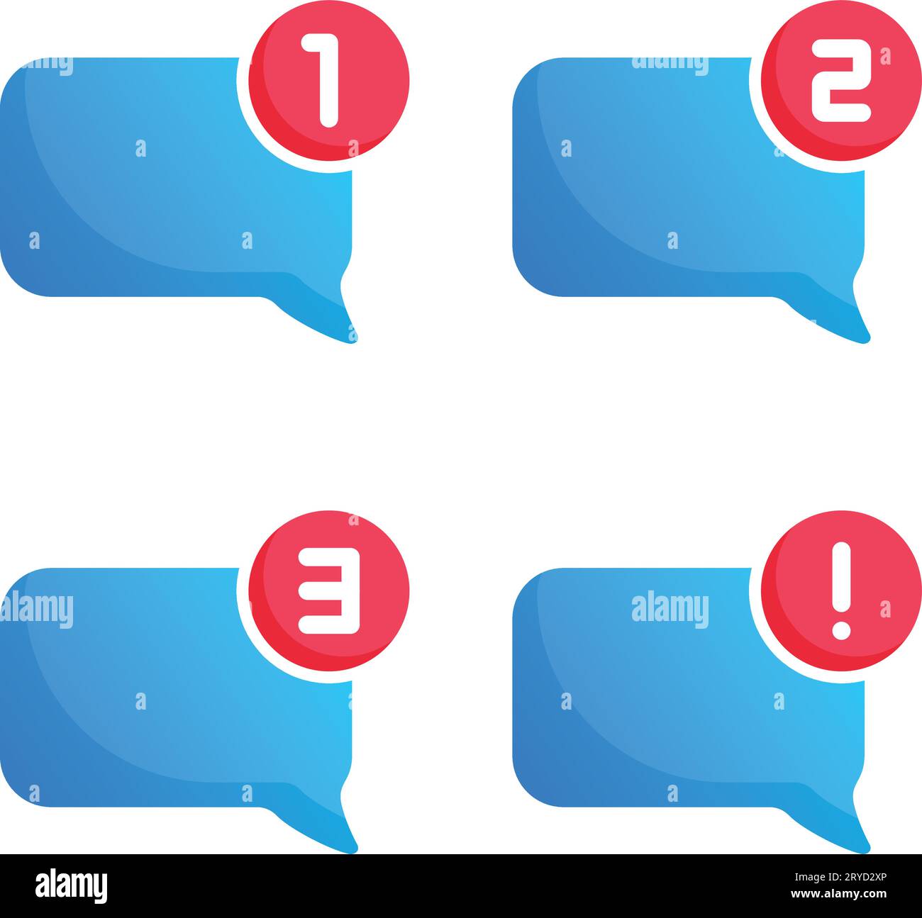 New message icon in flat style. Incoming inbox email vector illustration on isolated background ...