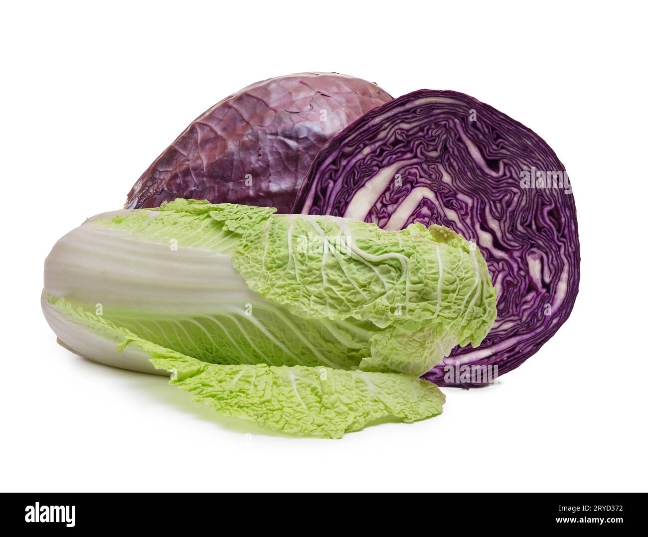 Chinese and red cabbage Stock Photo - Alamy