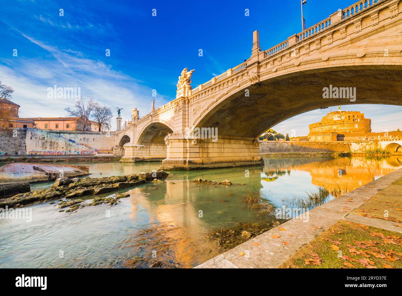 Saint angel castle bridge over hi-res stock photography and images - Alamy