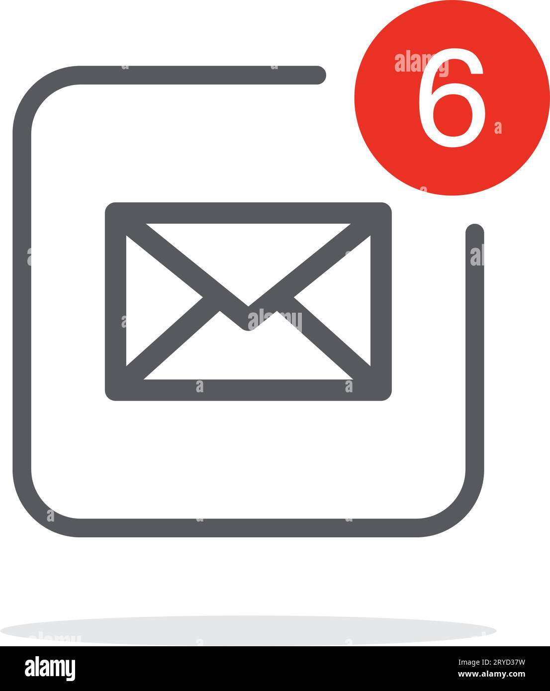 New message icon in flat style. Incoming inbox email vector ...