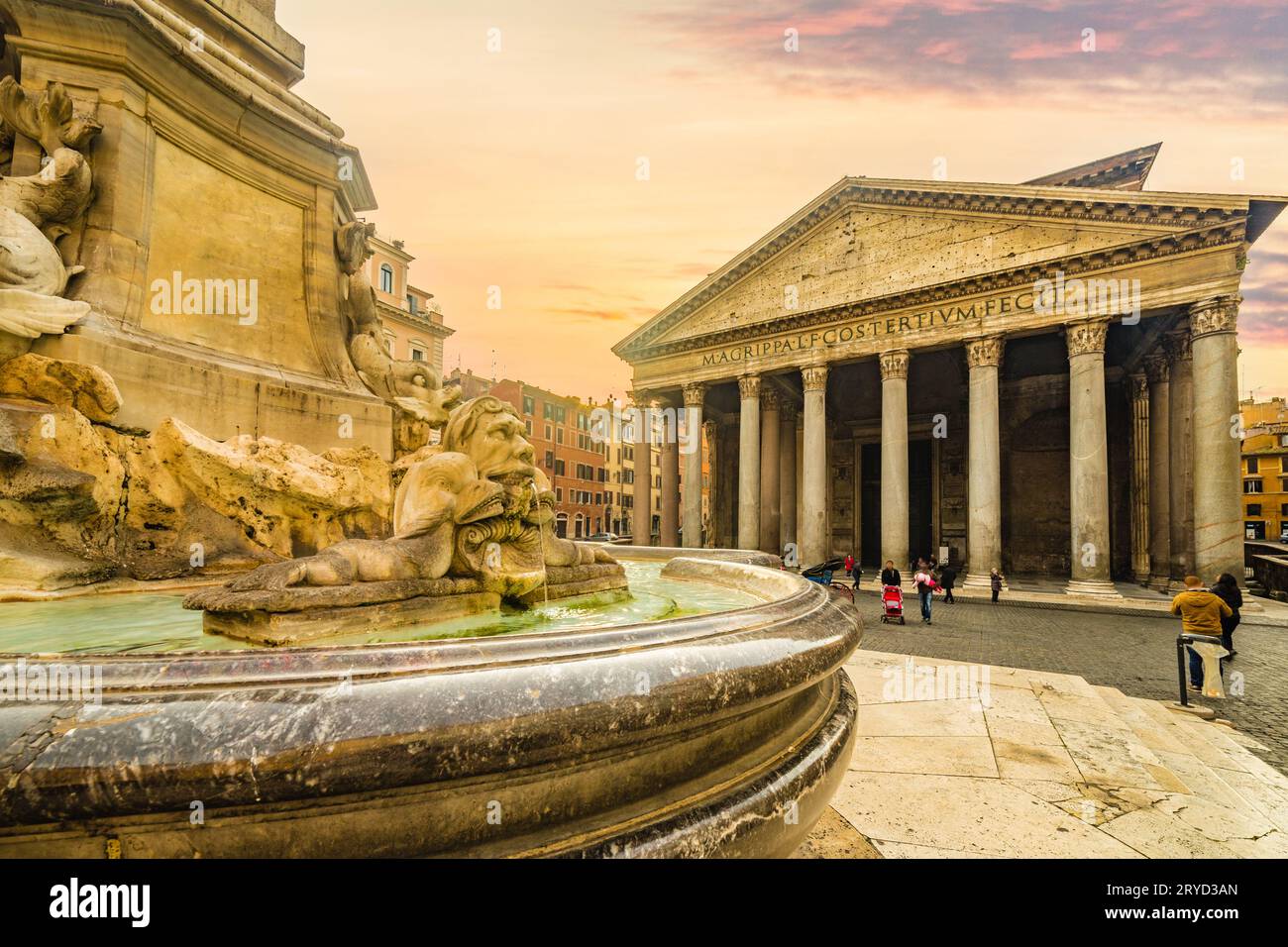 Ancient square in Rome Stock Photo - Alamy