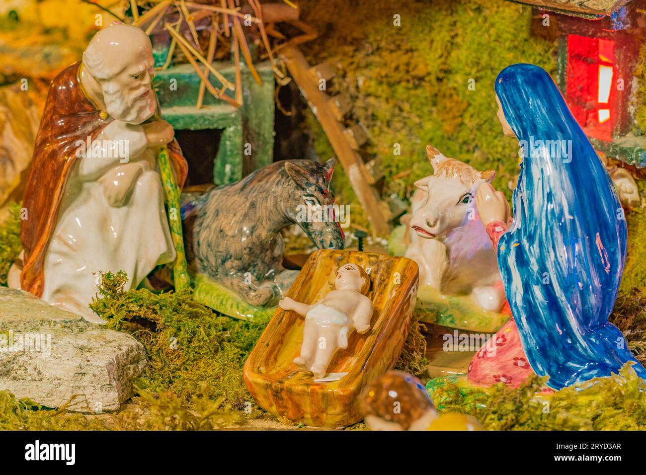 Christmas Nativity scene Stock Photo - Alamy