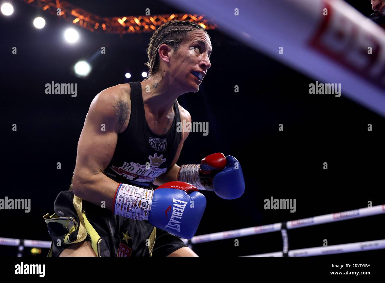 Laura Soledad in action during the IBF Women’s Super Bantamweight Title ...