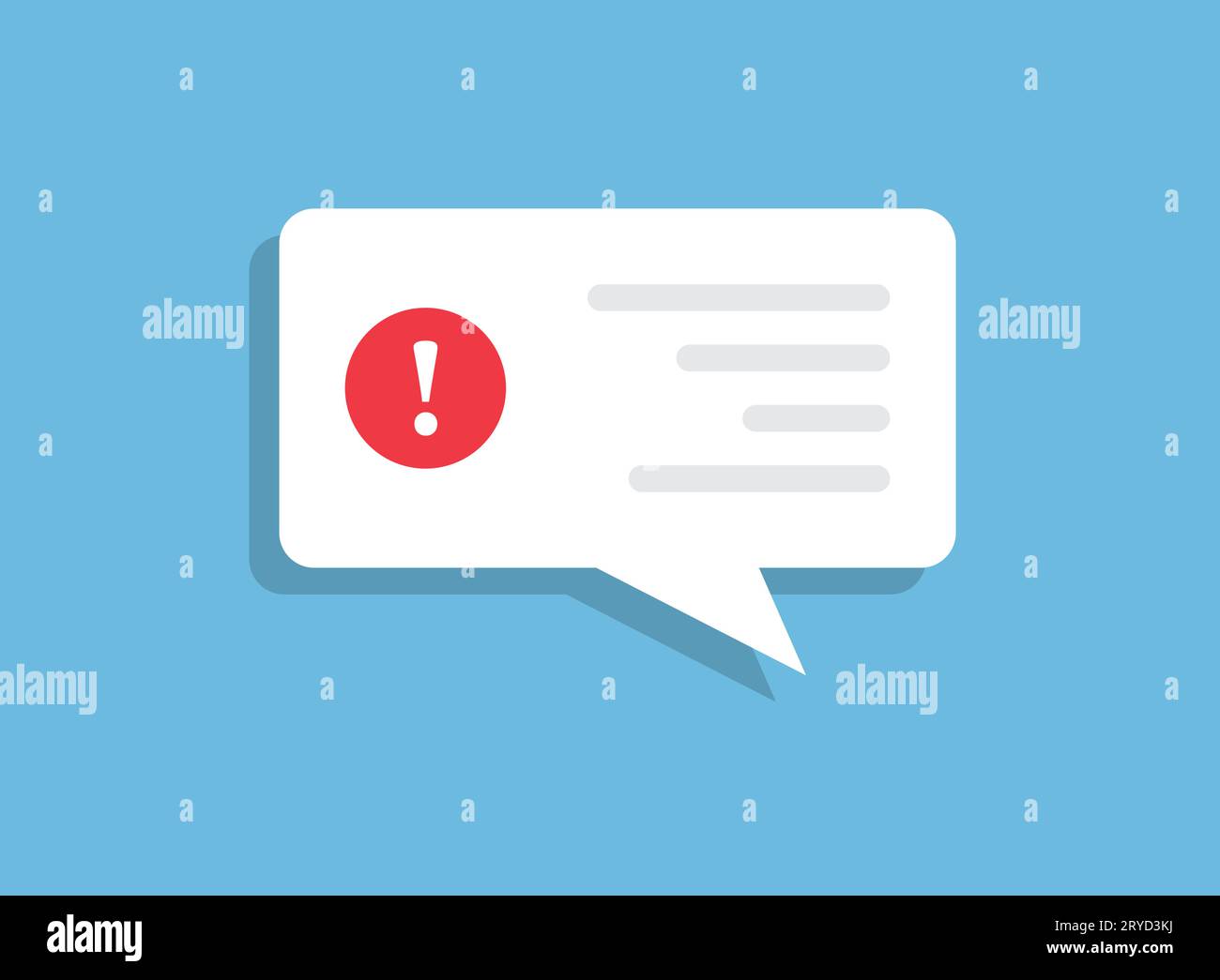 New message icon in flat style. Incoming inbox email vector ...