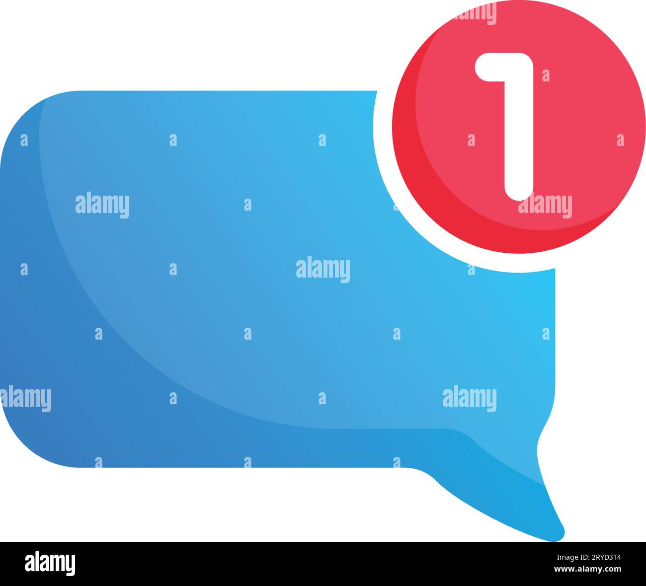 New message icon in flat style. Incoming inbox email vector illustration on isolated background ...