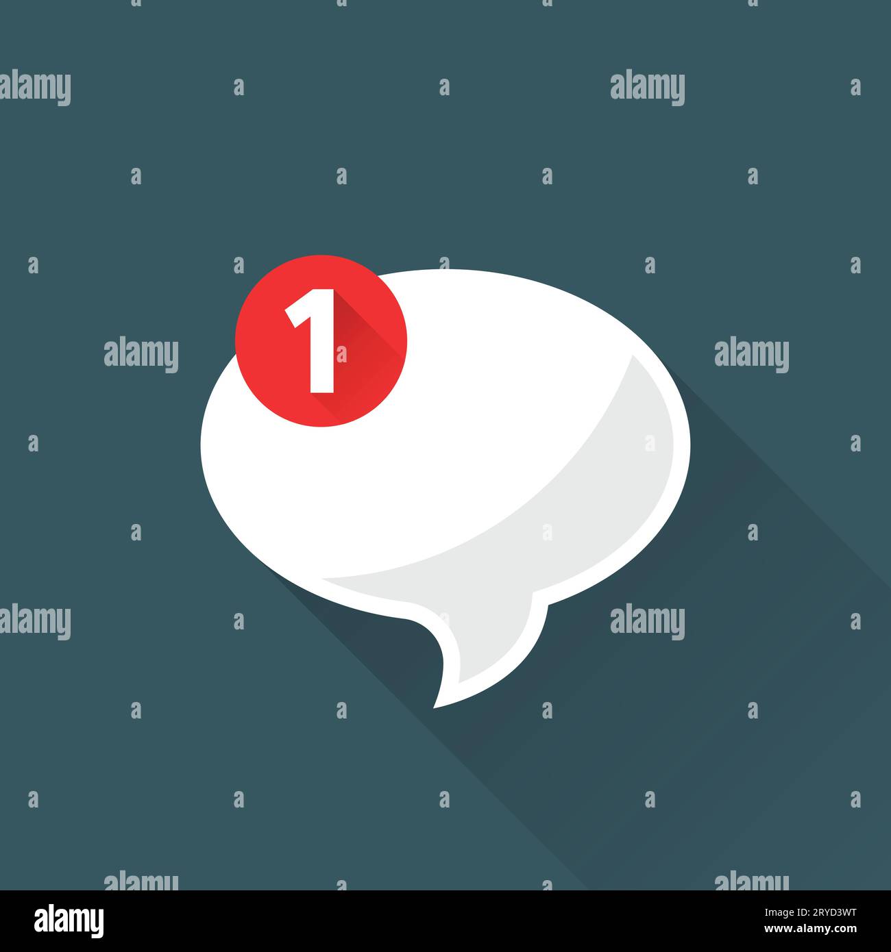 New message icon in flat style. Incoming inbox email vector ...