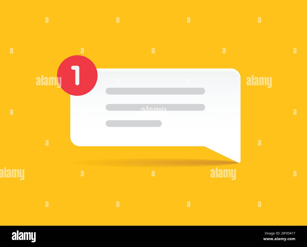 New message icon in flat style. Incoming inbox email vector ...