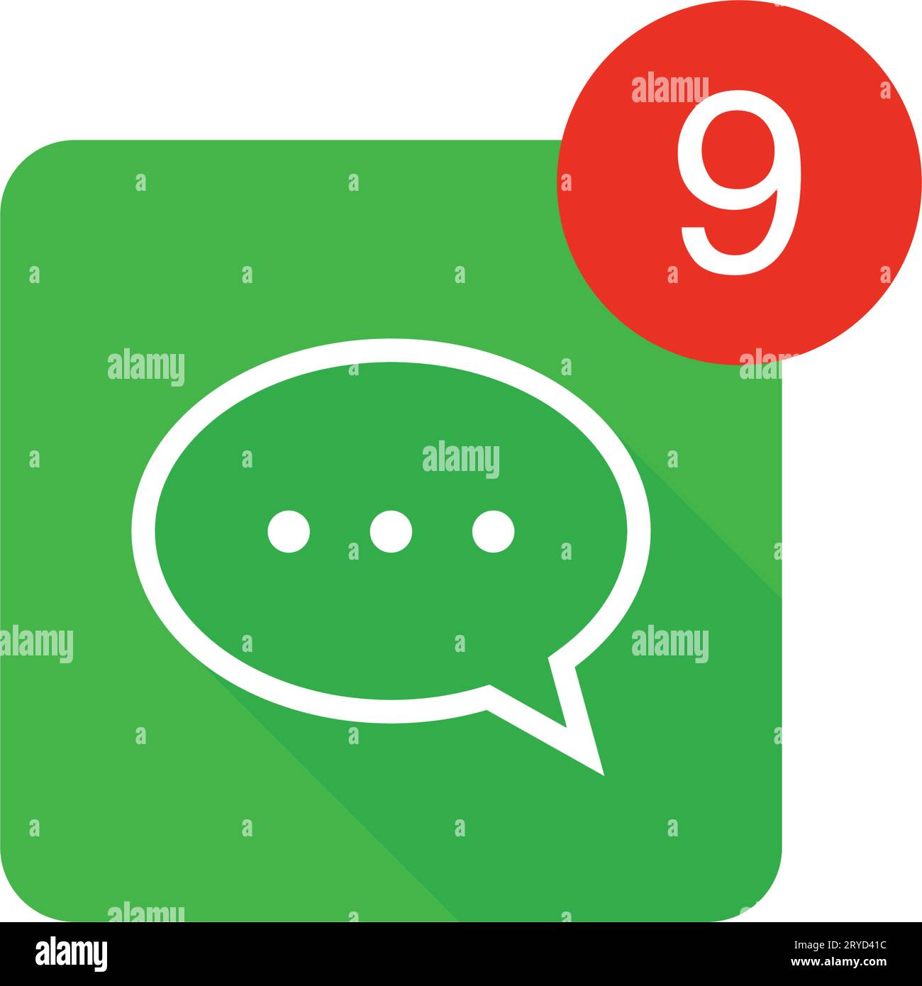 New message icon in flat style. Incoming inbox email vector ...