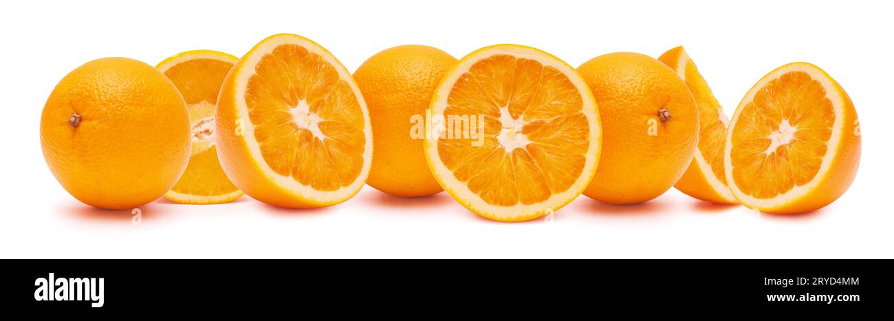 Oranges the entire and cutting Stock Photo - Alamy