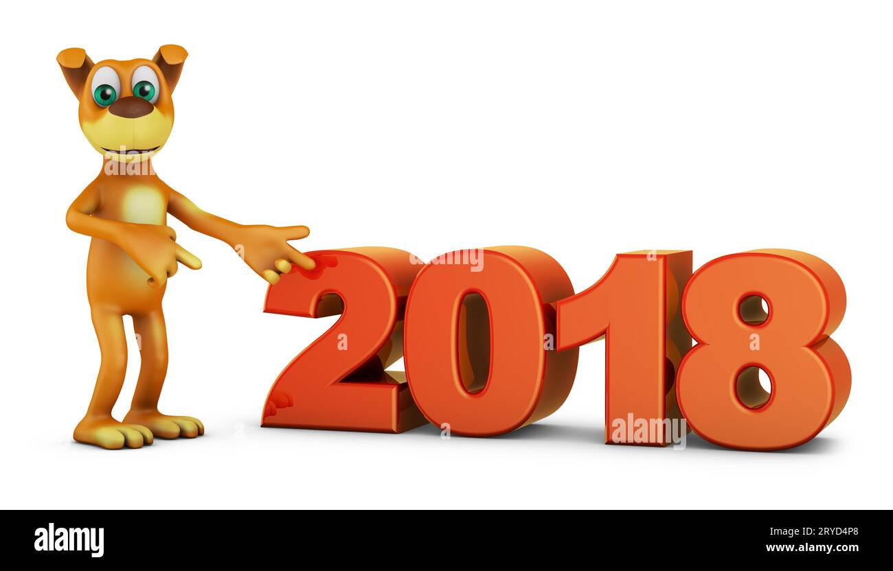 Dog end volumetric figures 2018 Stock Photo - Alamy