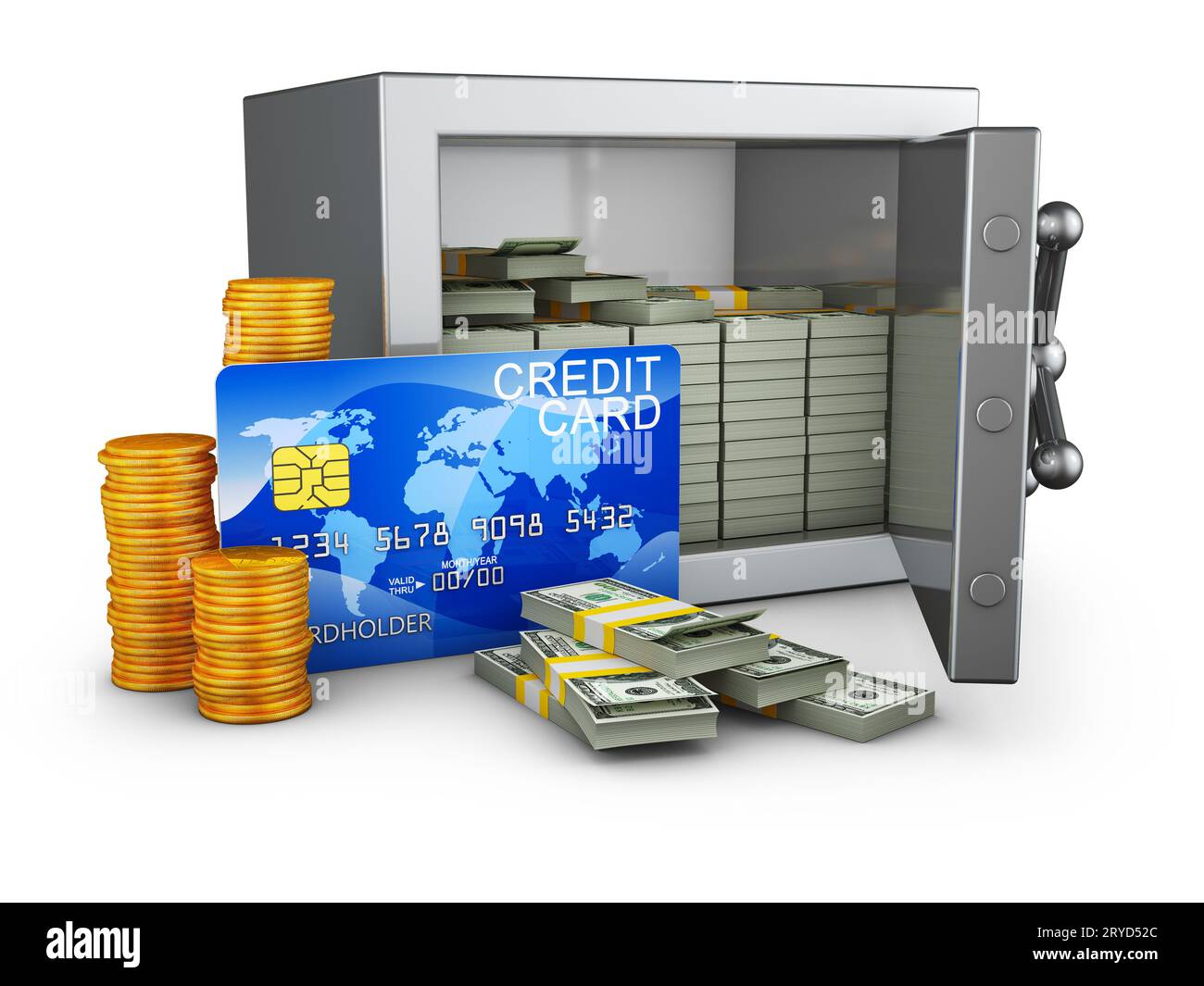 Safe and credit card Stock Photo - Alamy
